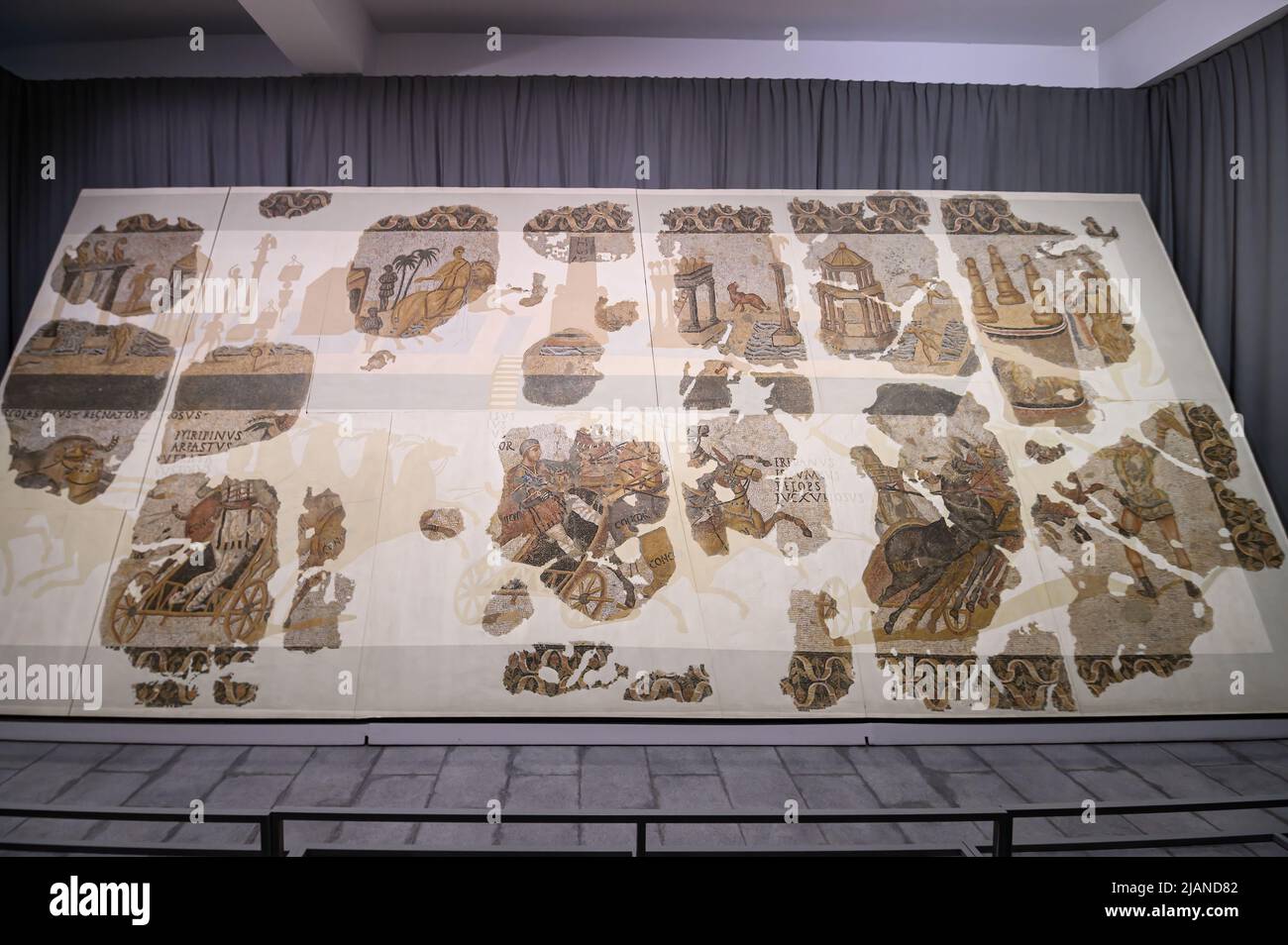 Barcelona, Spain. Artefacts and interior of the Catalan Museum of ...