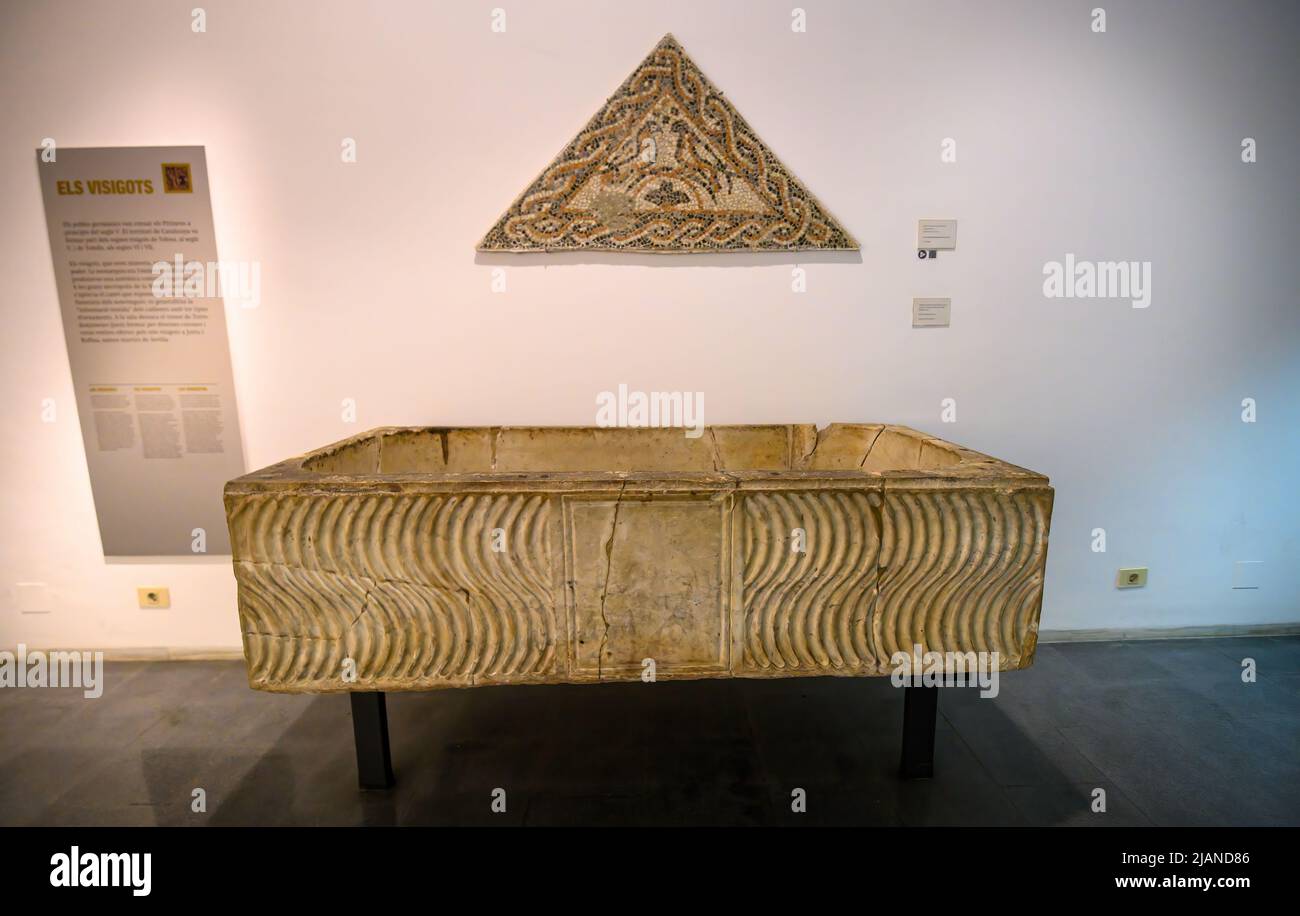 Barcelona, Spain. Artefacts and interior of the Catalan Museum of ...