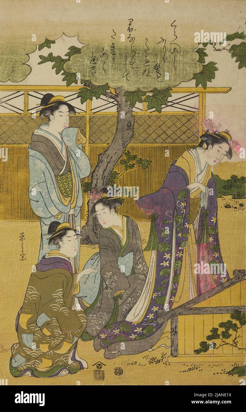 Four women at a well EISHI, CHOBUNSAI (1756 1829 Stock Photo - Alamy