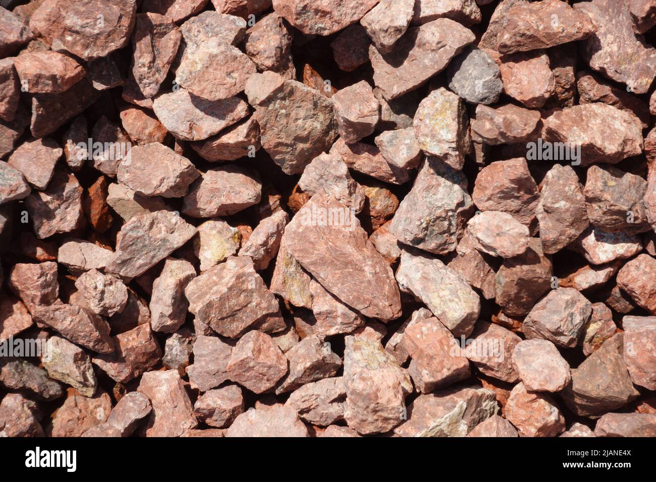 Decorative coloured stone, gravel used in landscape gardening Stock ...