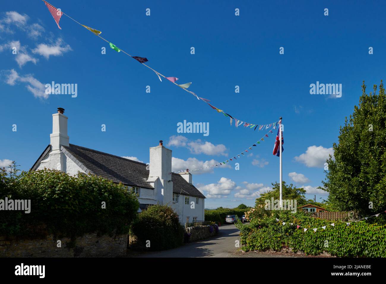 Devon, UK, 31/05/2022, Platinum Jubilee: The small South Devon Village ...