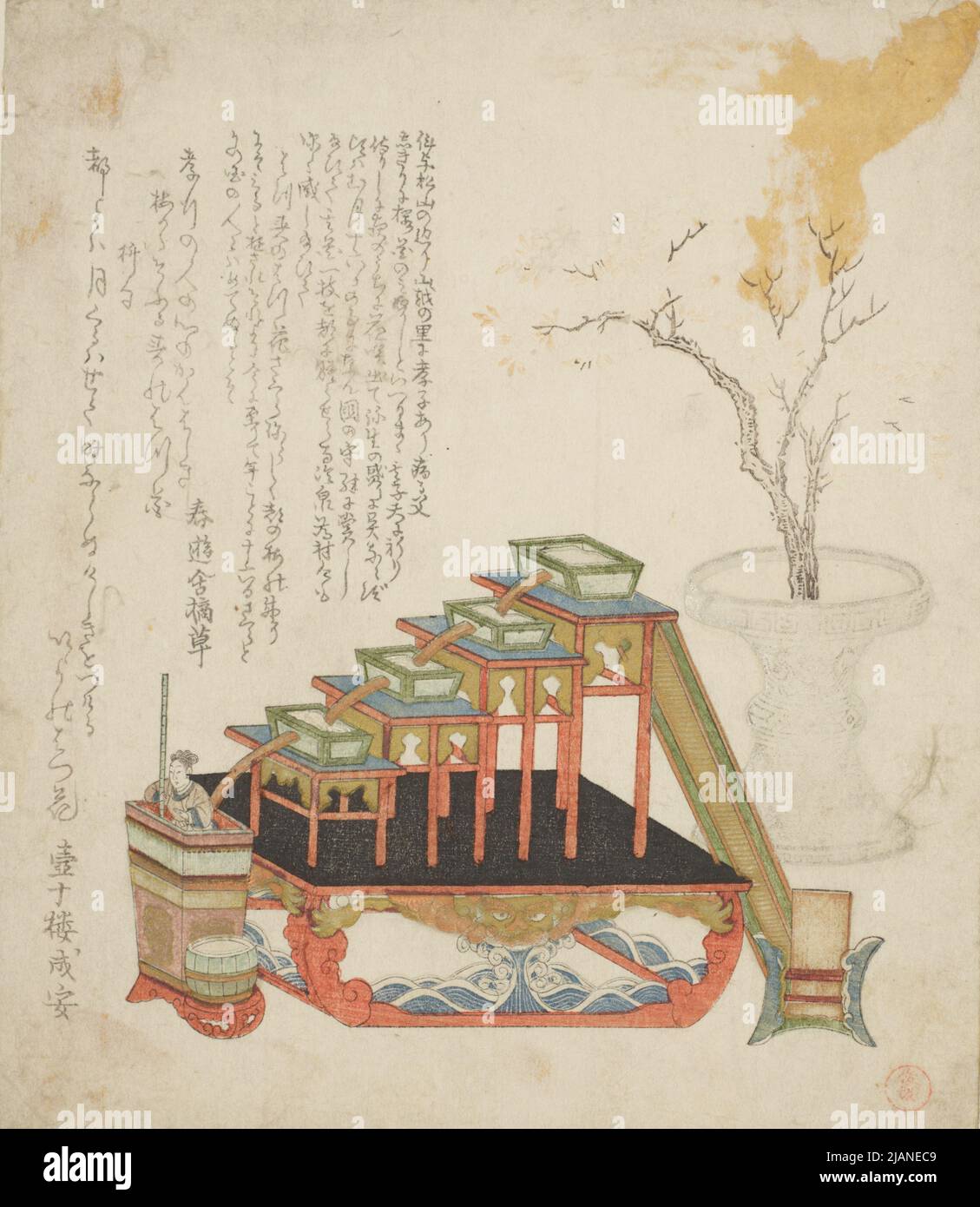 Miniature multi level water devices (water clock) /Mizudokei Kubo ...