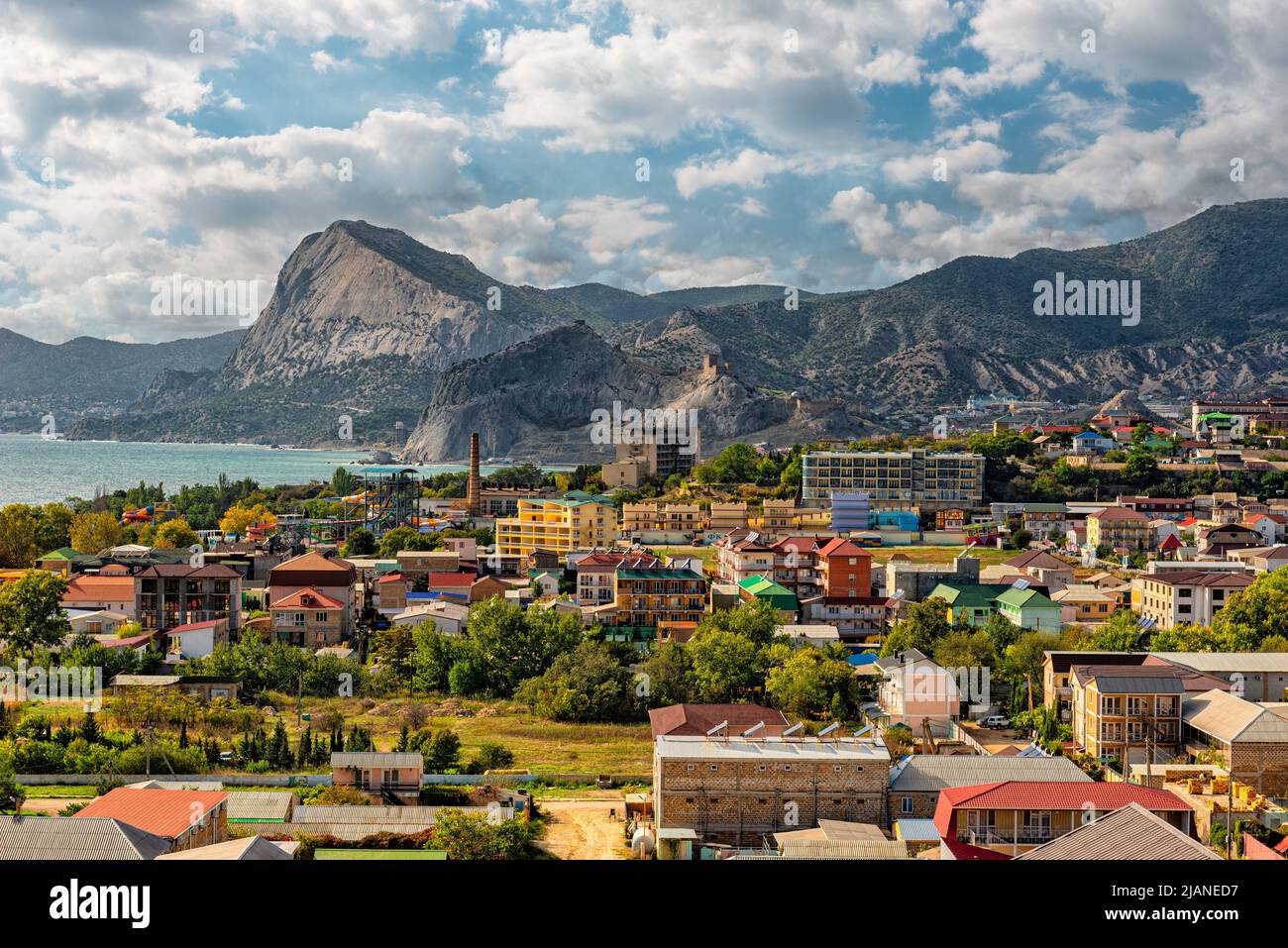 the resort town of Sudak top view Stock Photo - Alamy