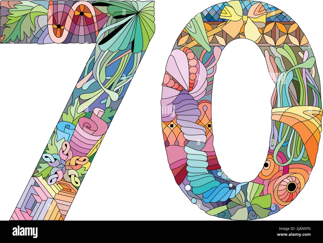 Number seventy celebrate Stock Vector Images - Alamy