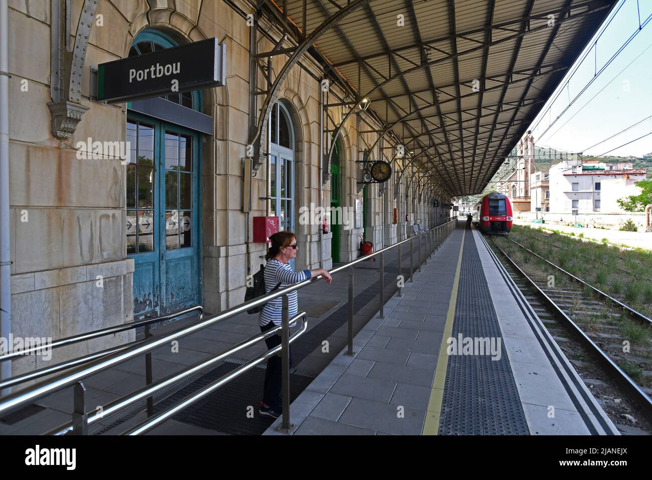 Portbou railway station at The Spanish Catalan border village of ...