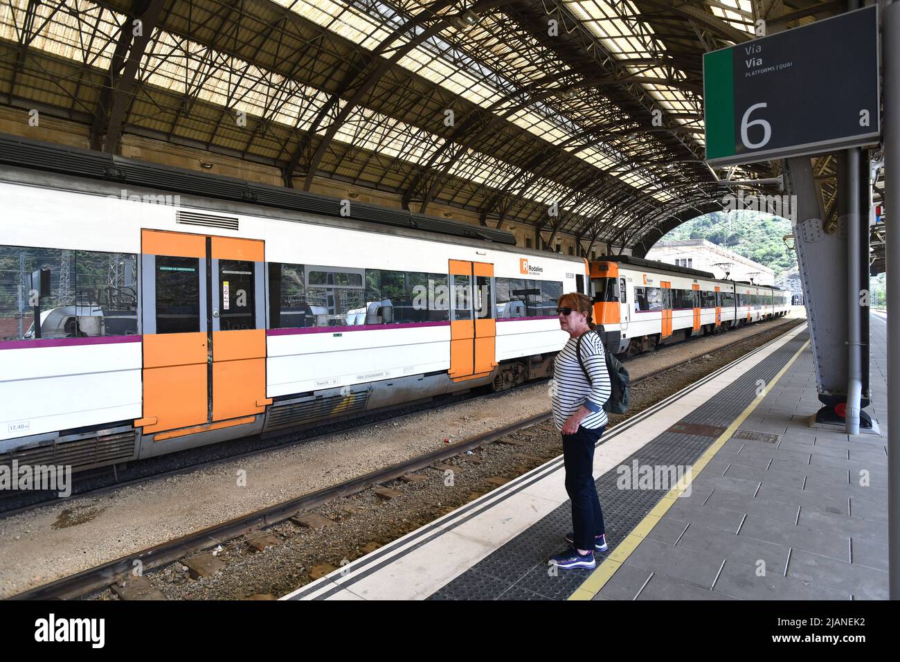 Portbou railway station at The Spanish Catalan border village of ...