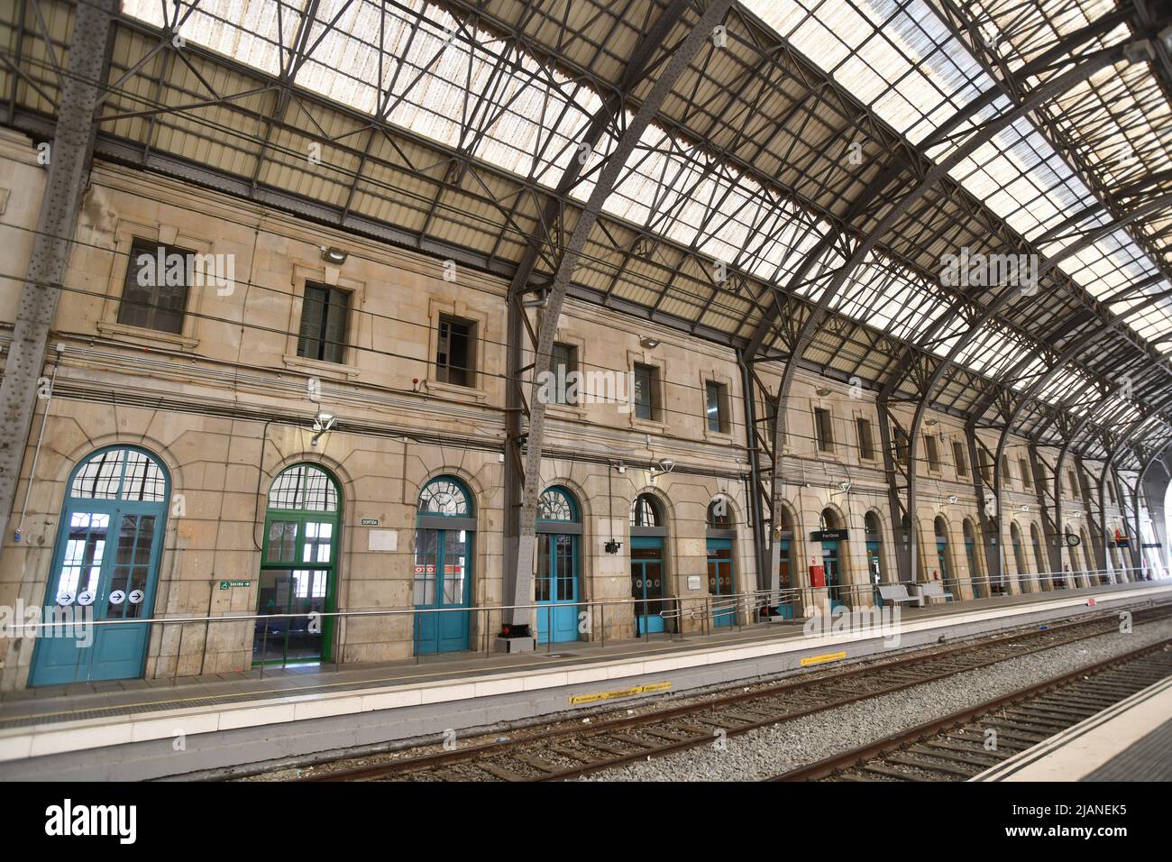 Portbou railway station at The Spanish Catalan border village of ...