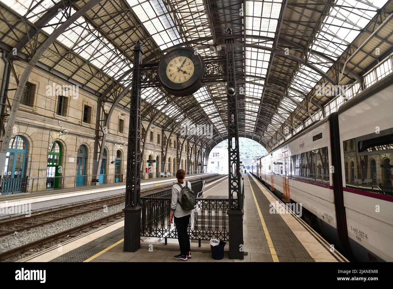 Portbou railway station at The Spanish Catalan border village of ...