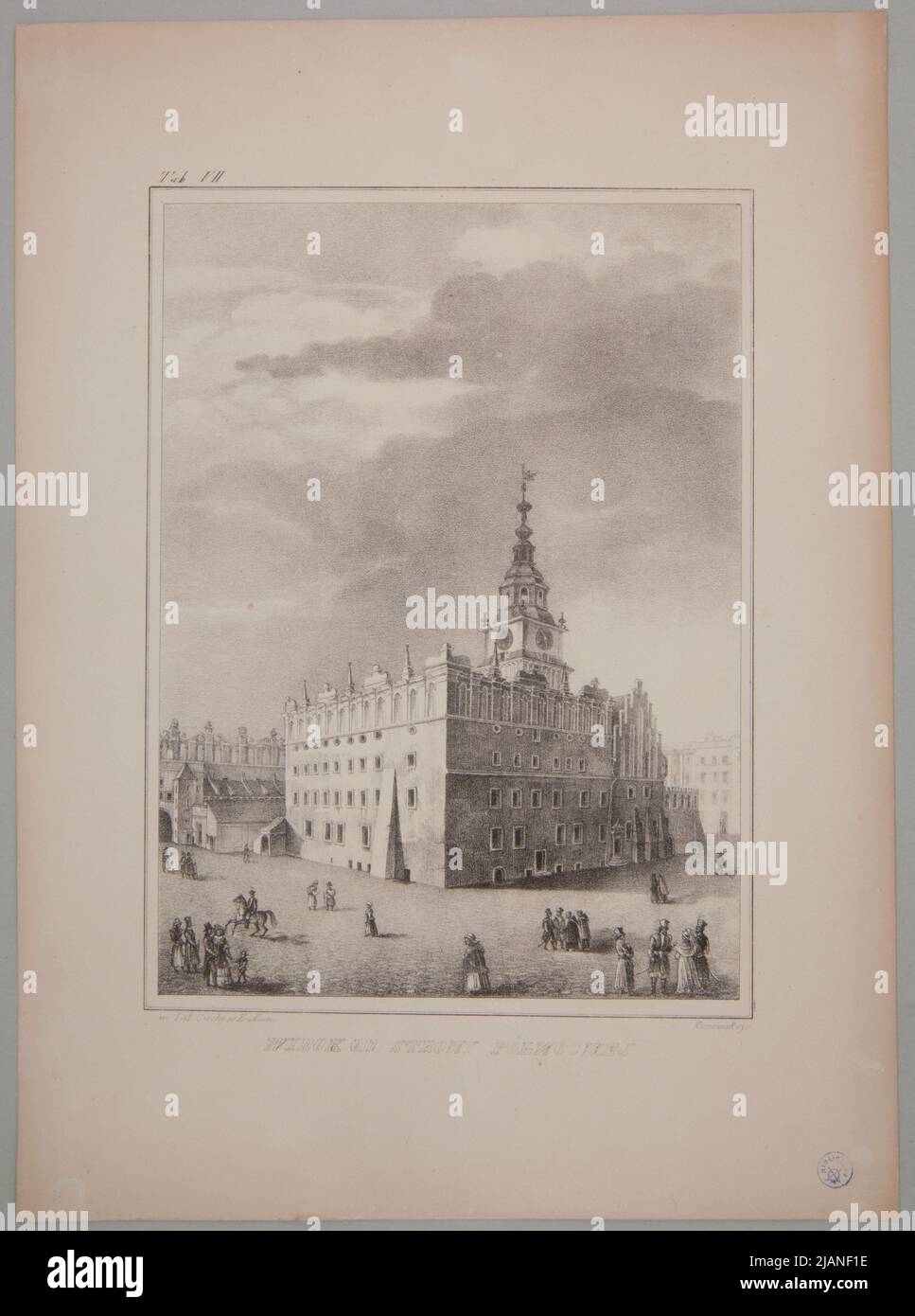 Kraków town hall from the north west reconstruction of the character ...