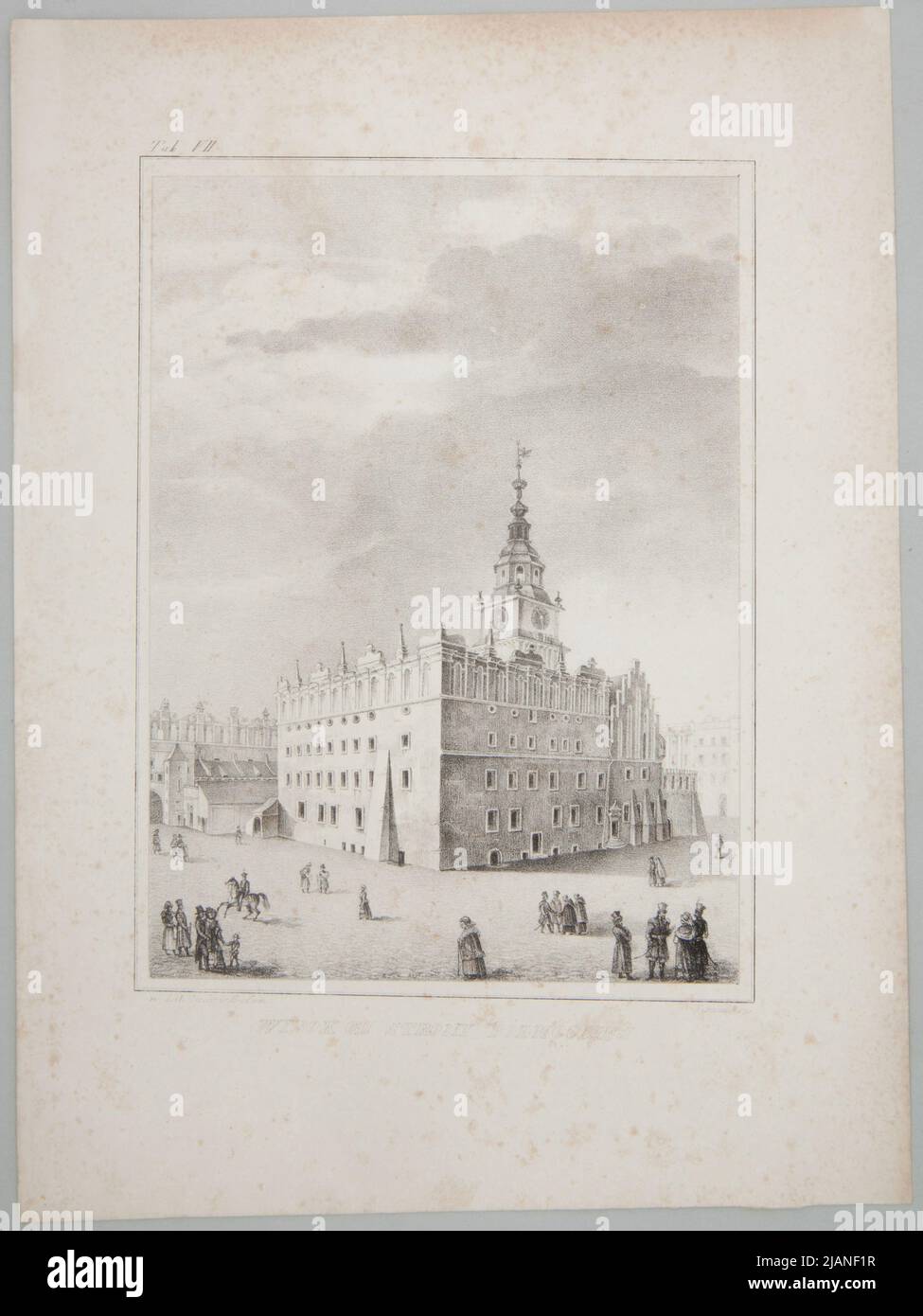 Kraków town hall from the north west reconstruction of the character ...