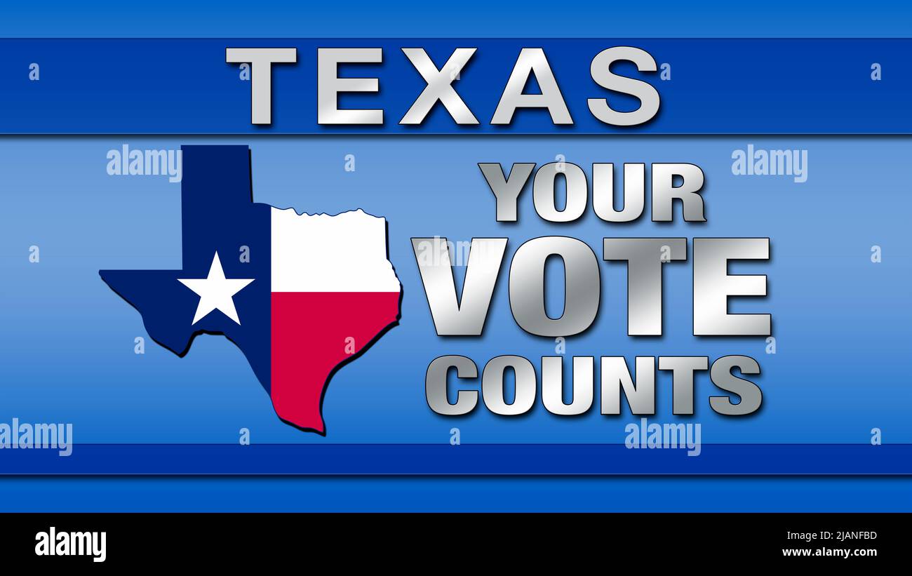 Texas vote state flag hi-res stock photography and images - Alamy