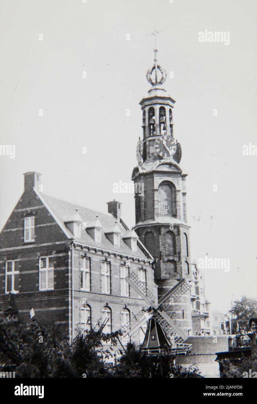 Amsterdam view architecture tower clock photography Stock Photo - Alamy