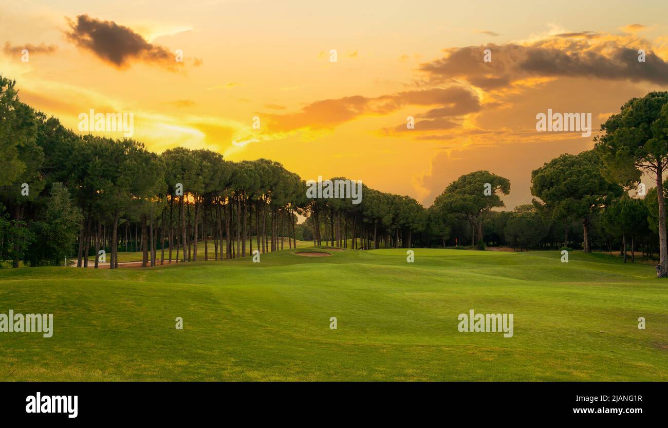 Beautiful Golf Courses Sunset
