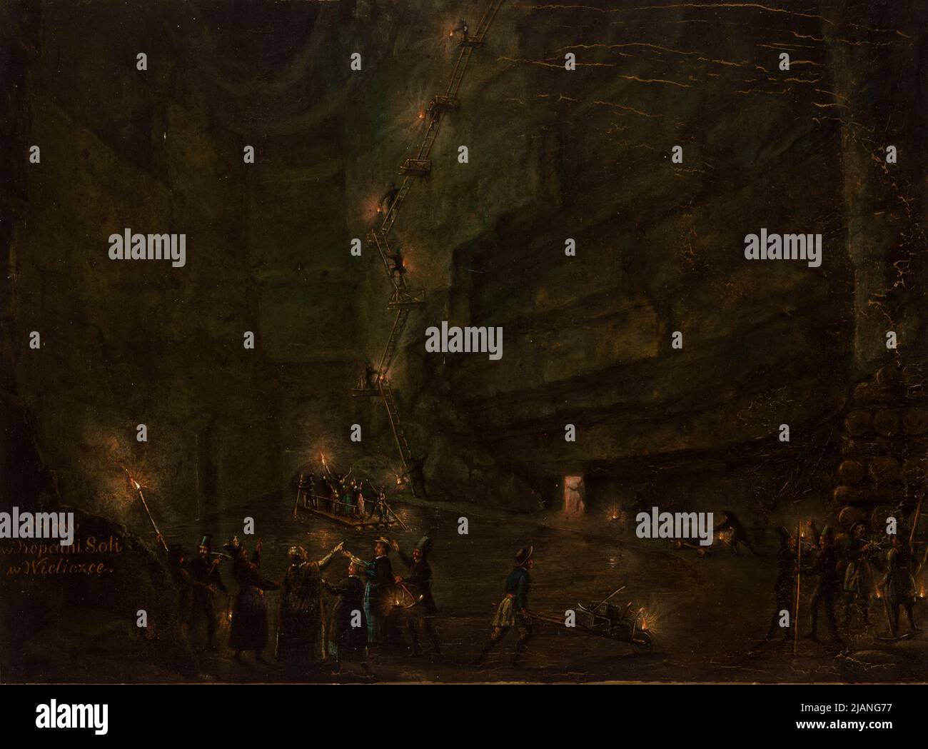 Pond in the salt mine at wieliczka Stachowicz, Teodor Baltazar (1800 ...