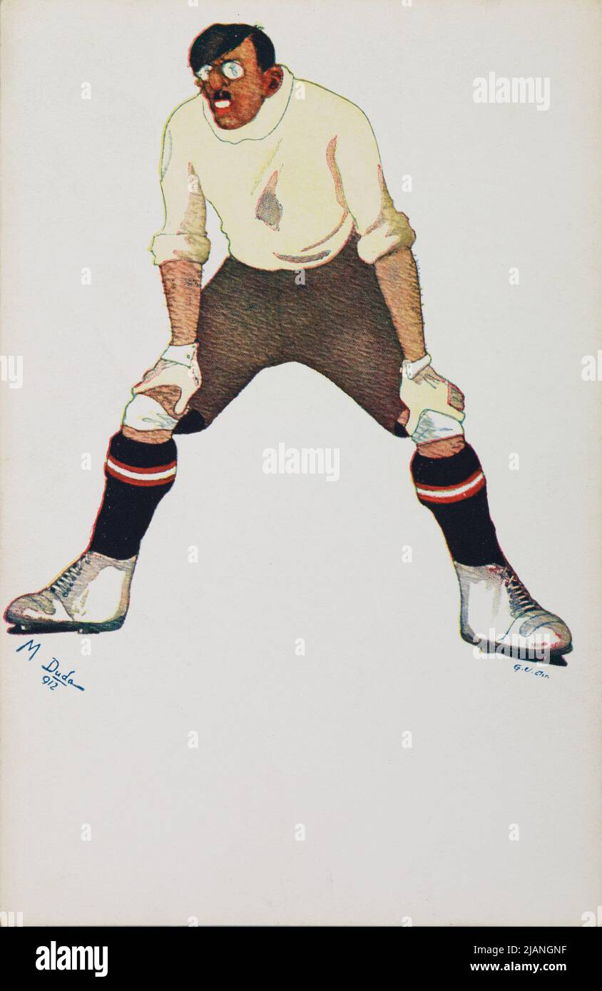 DUDA M. Goalkeeper caricature DN National Printing House, Publisher of ...