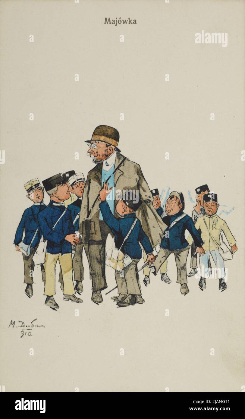 DUDA M. Picnic high school students and a teacher caricature Publishing ...