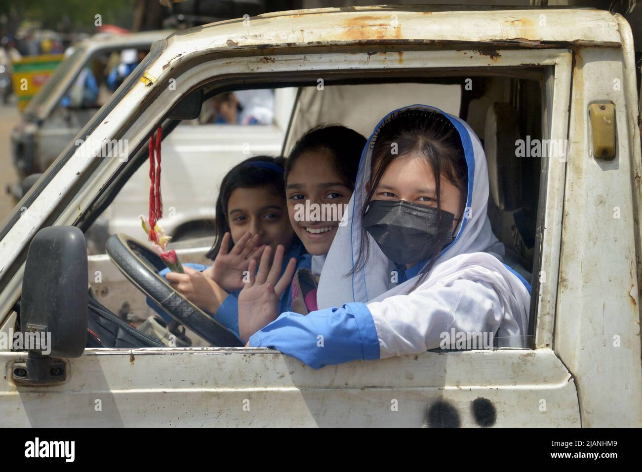 Lahore, Punjab, Pakistan. 31st May, 2022. Pakistani girl students on ...