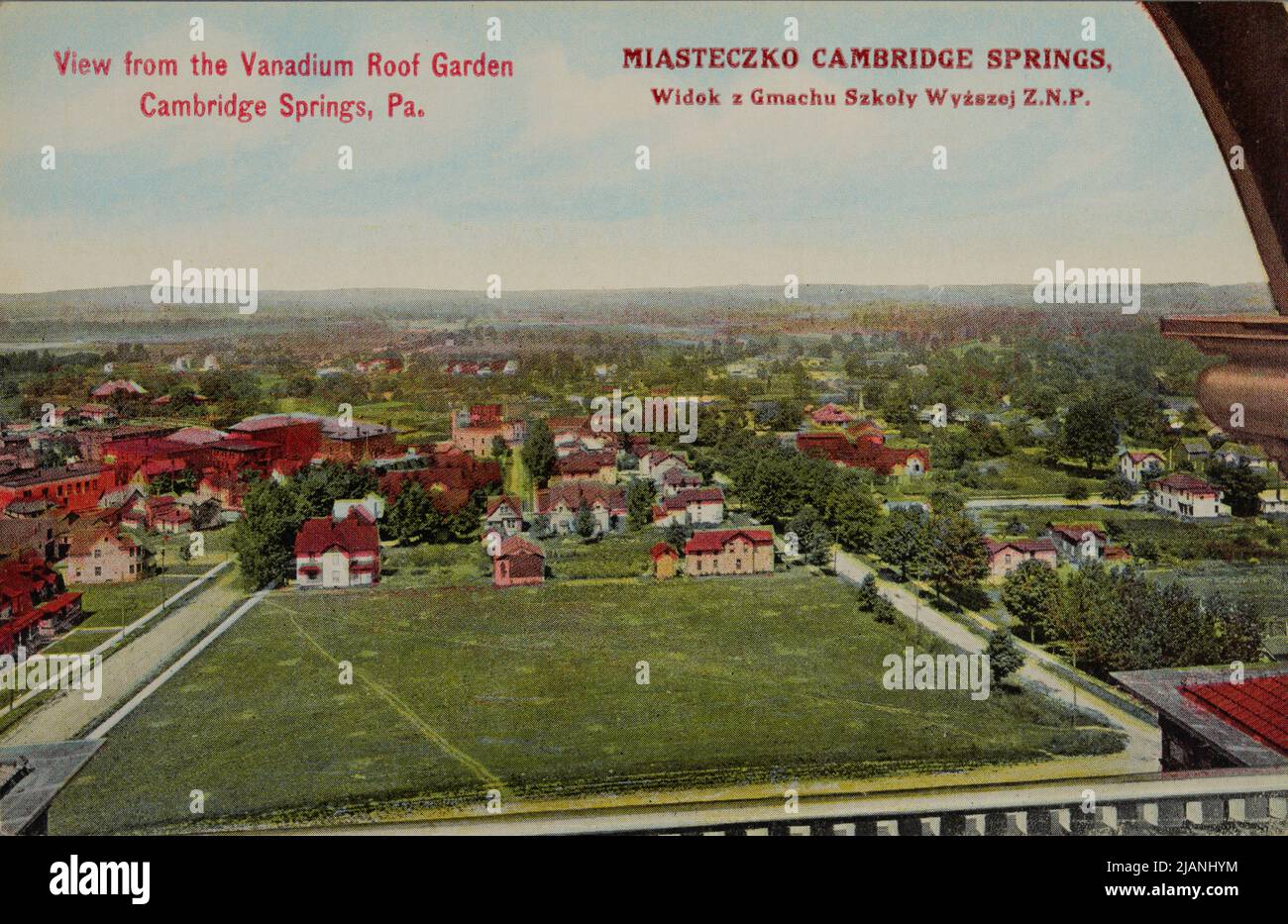 CAMBRIDGE SPRINGS General view of the city from the window of the ...