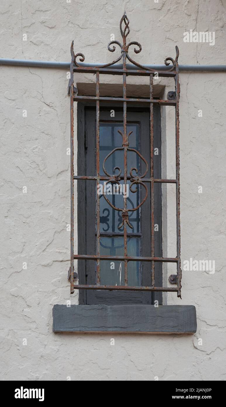 rusted iron window grate Stock Photo - Alamy