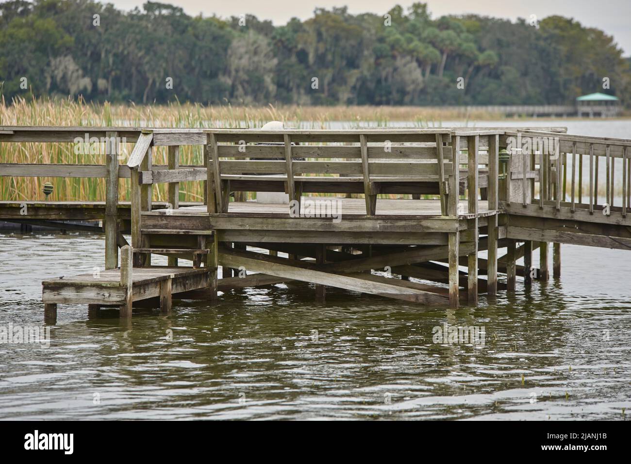 dock & wharf on inland lake Stock Photo - Alamy
