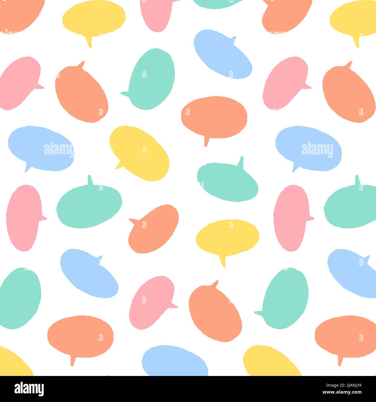 Hand drawn vector illustration of colorful speech bubbles pattern Stock ...