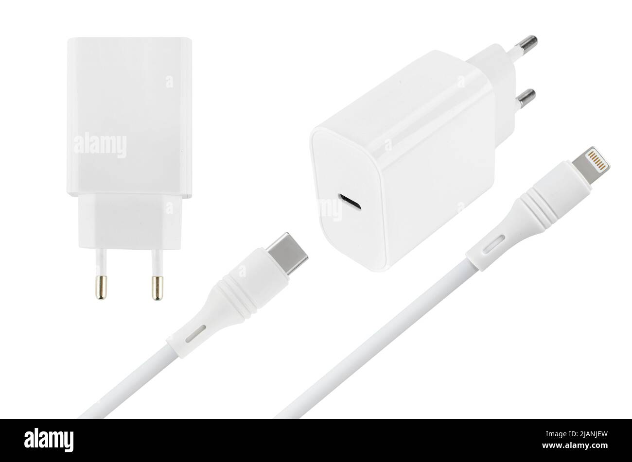 power adapter for phone tablet, isolated on white background Stock ...