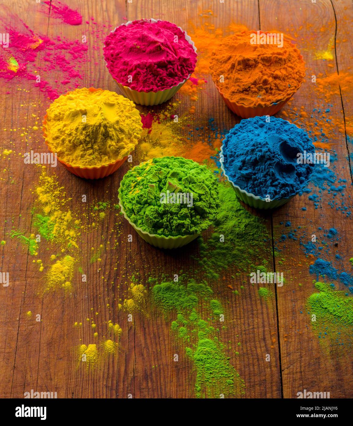 Colorful powder for sale on the festive occassion of Holi in India ...