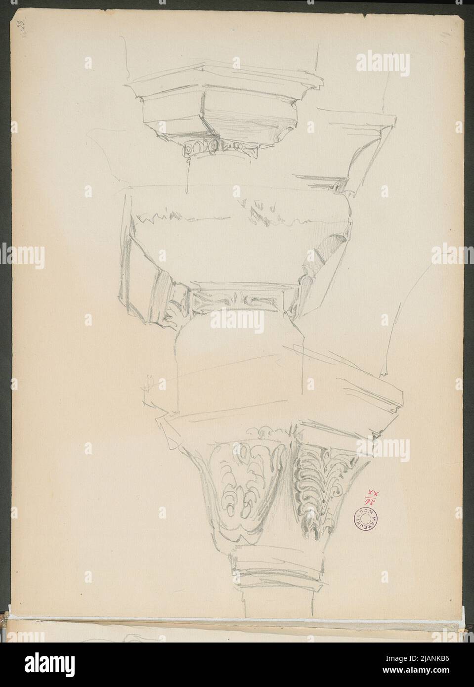 Sketchbook Jan Matejko from a trip to Constantinople. Double sided ...