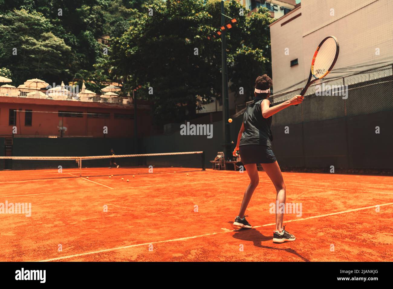 Tennis player from behind hi-res stock photography and images - Alamy
