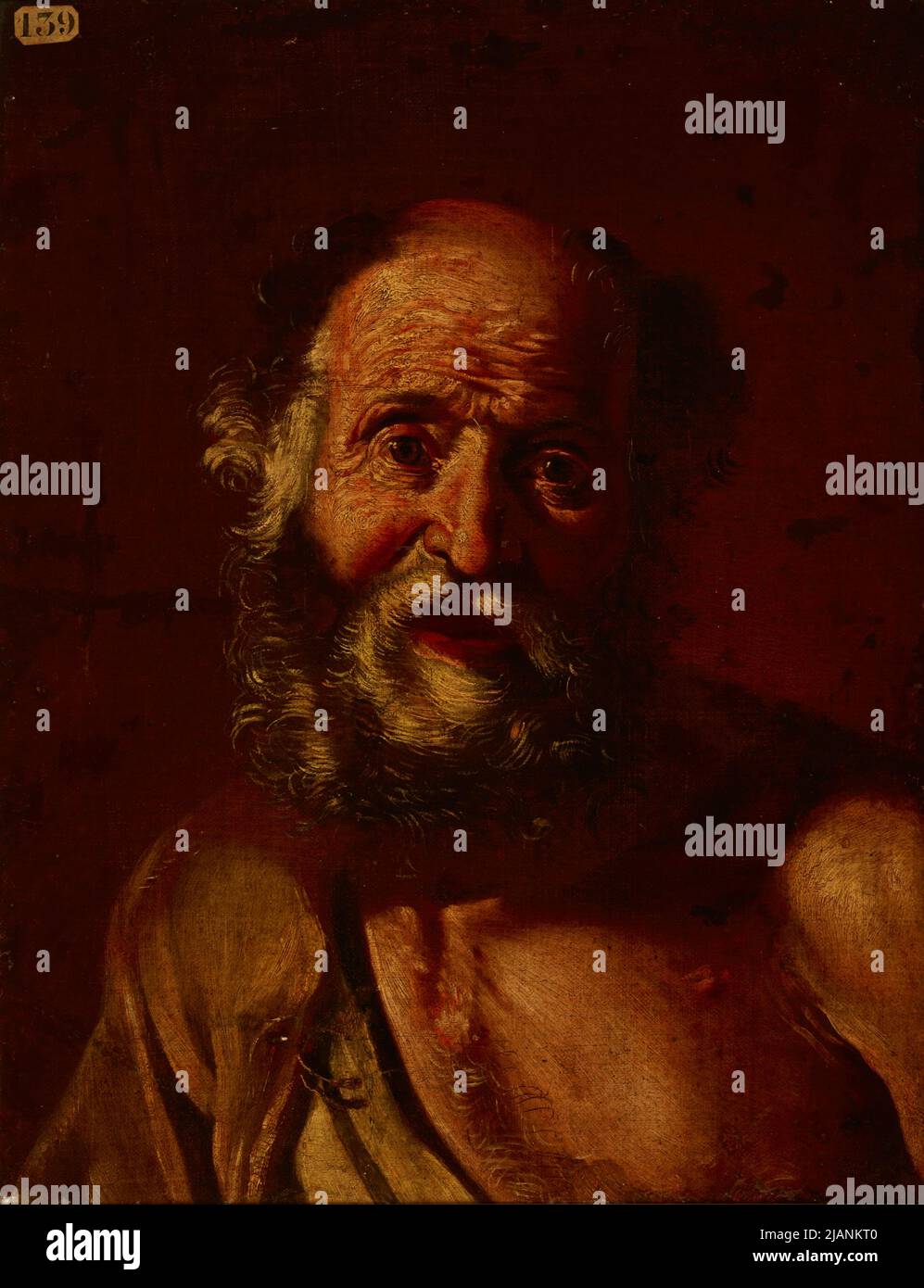 Bust of an Old Man (Head of a Beggar) Bellotti, Pietro (1627 1700 Stock ...