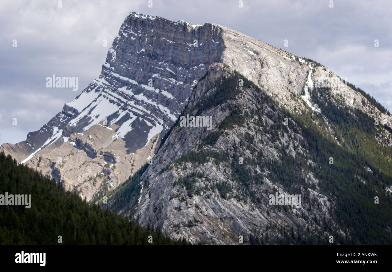 Mount Rundle Banff Alberta Stock Photo - Alamy