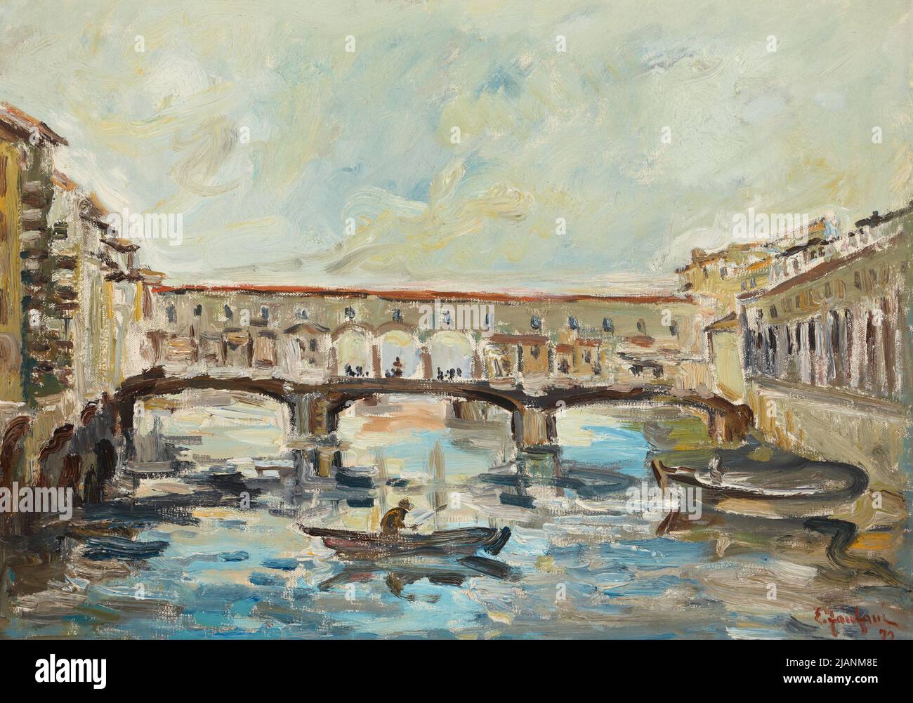 Ponte Vecchio in Florence Fanfani, Enzo (1911 19 Stock Photo - Alamy