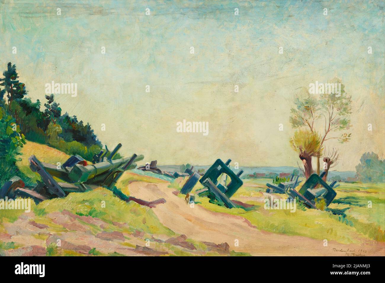 Russian Trenches at Reichenbach Becker, Richard Stock Photo - Alamy