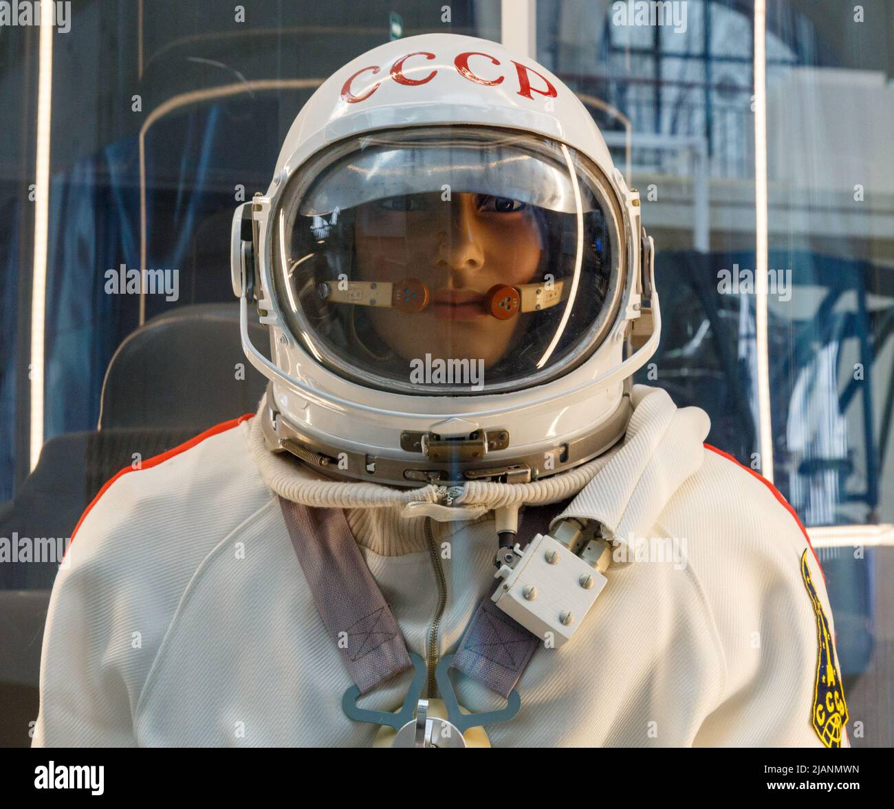 Moscow, Russia - November 28, 2018: Russian astronaut spacesuit Yastreb ...