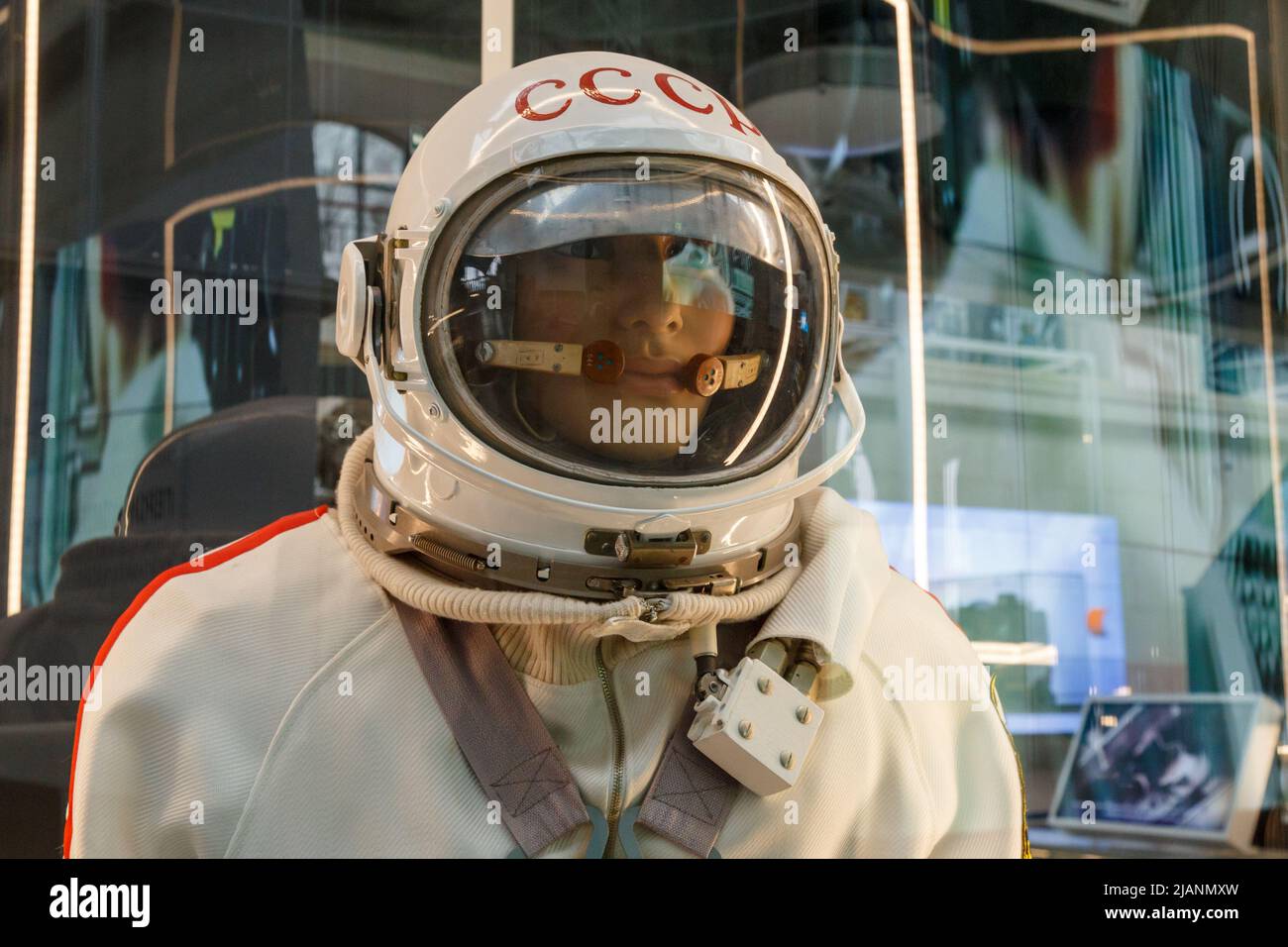 Moscow, Russia - November 28, 2018: Russian astronaut spacesuit Yastreb ...