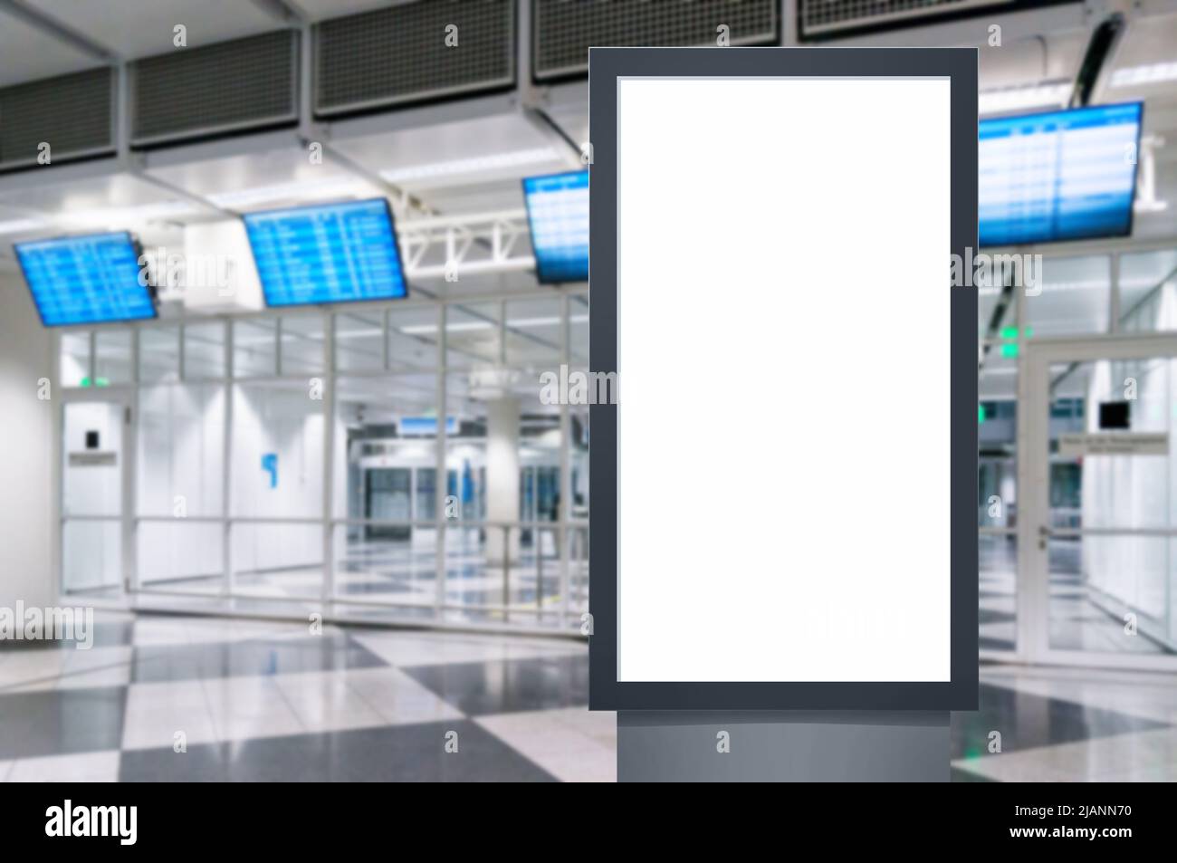 Digital media blank white screen modern panel, signboard for ...