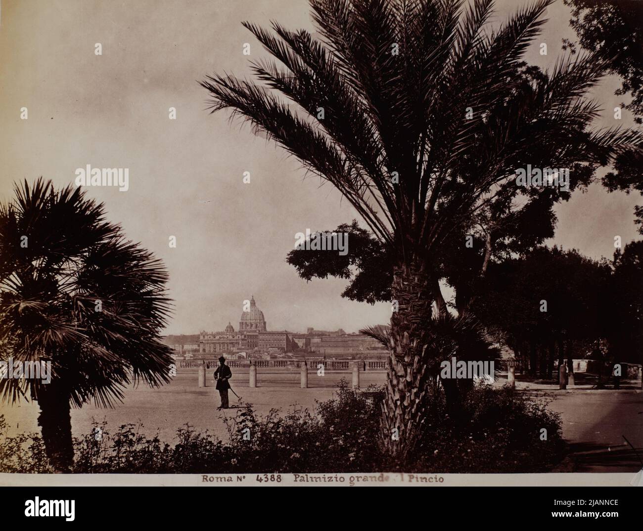 ROME – View towards the Vatican from the garden of Monte Pincio Summer ...