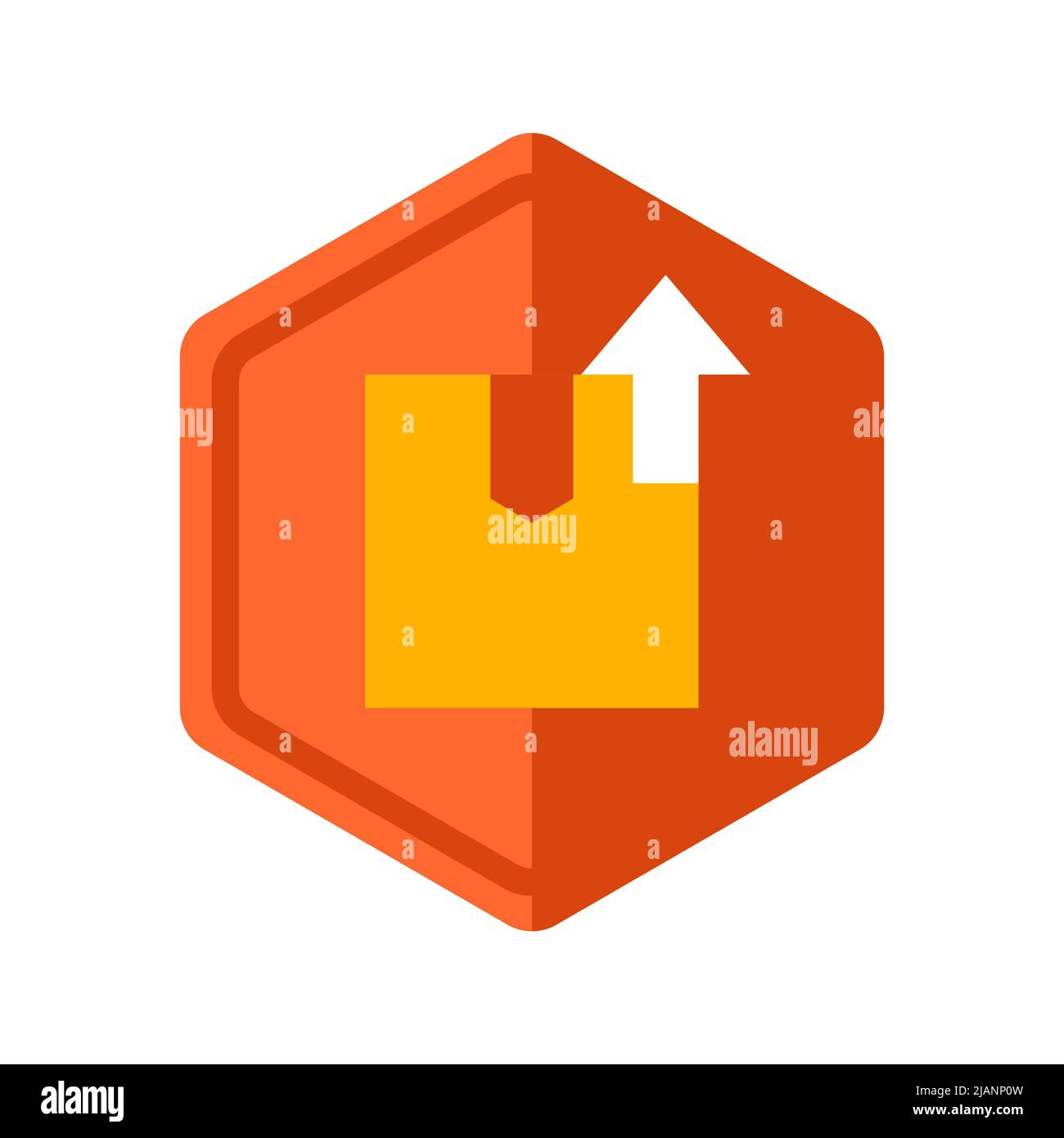 Up Box Delivery Hexagonal Icon Stock Vector Image & Art - Alamy