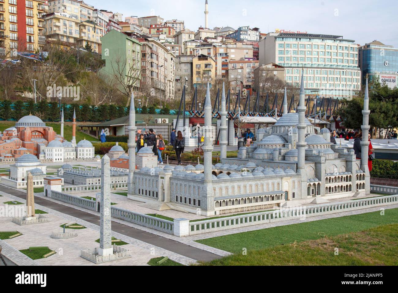 Istanbul, Turkey - March 23, 2019: Miniaturk is a miniature park in ...