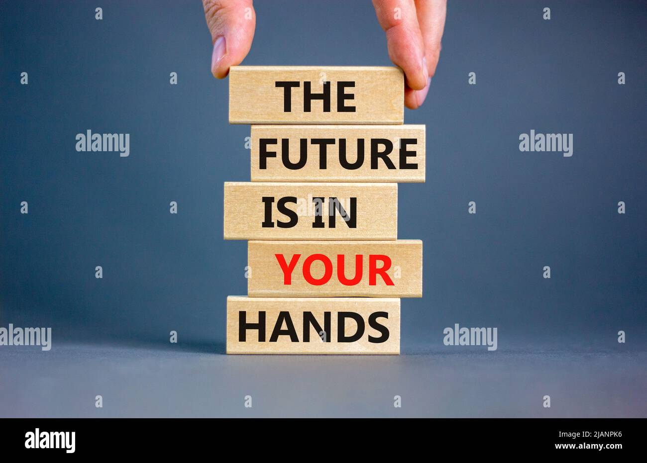 The future is in your hands symbol. Concept words The future is in your ...