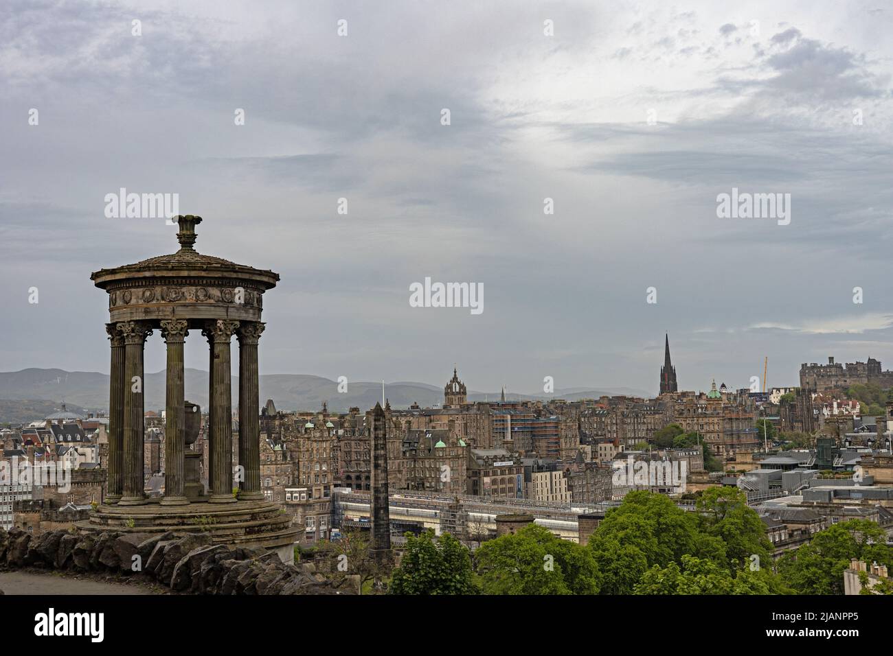 view from Calton Hill over Edinburgh Stock Photo - Alamy