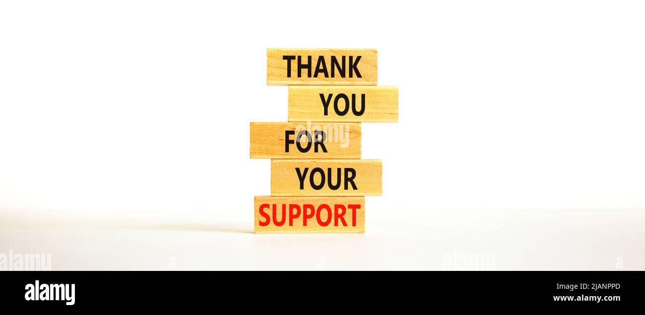Thank you for support symbol. Concept words Thank you for your support ...