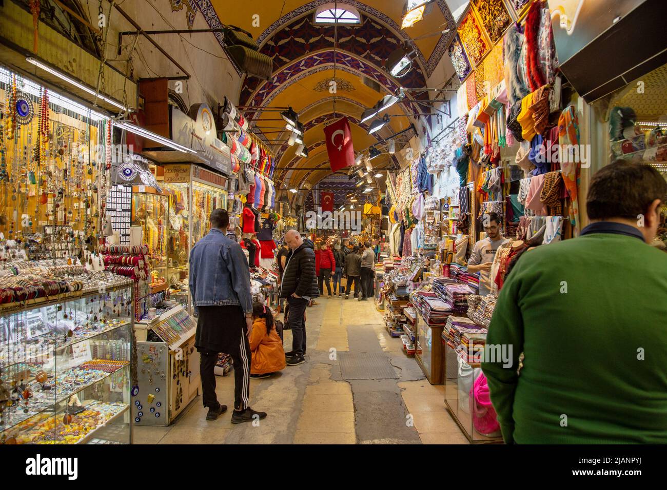 Istanbul, Turkey - March 25, 2019: Grand Bazaar in Istanbul, Turkey ...