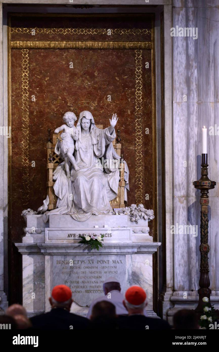 Rome, Italy. May 31, 2022 - POPE FRANCIS lead rosary for peace in ...