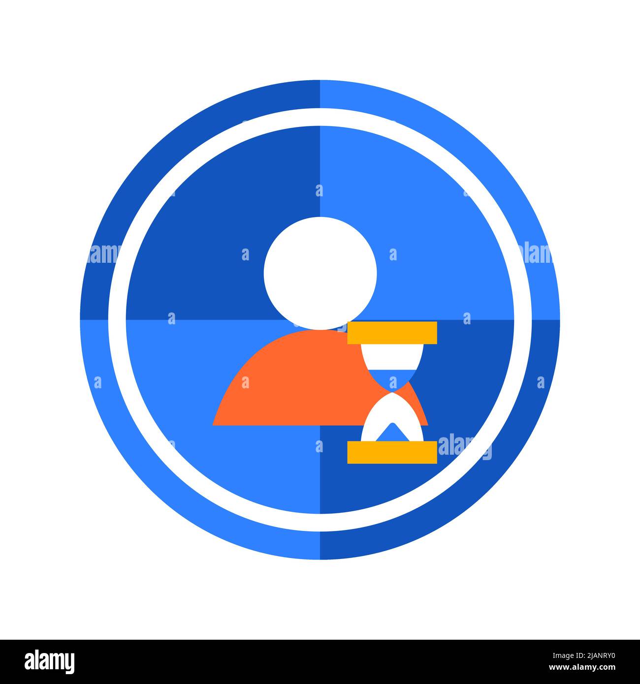 Man time circle icon Cut Out Stock Images & Pictures - Alamy