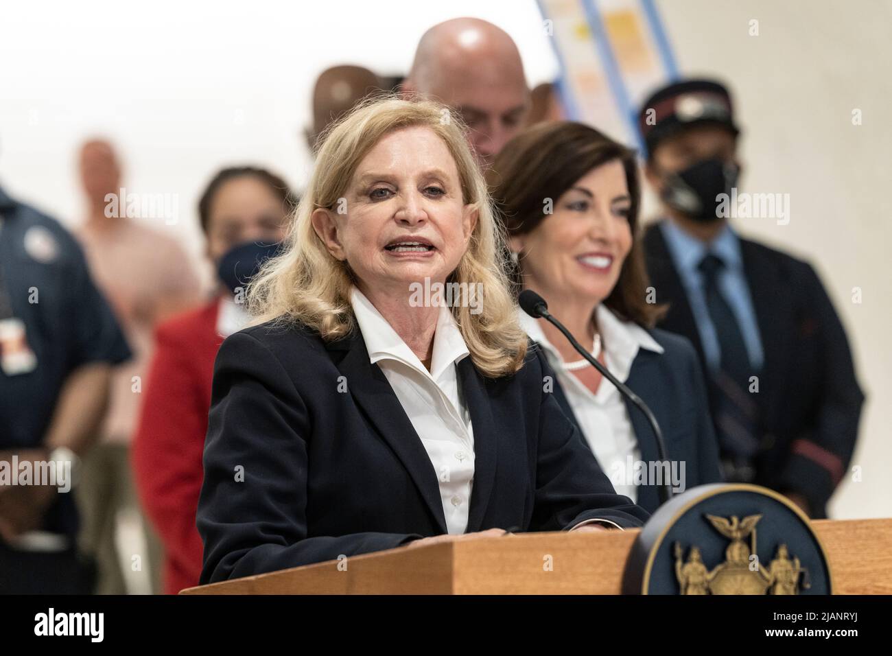 New York, NY - May 31, 2022: Congresswoman Carolyn Maloney speaks ...