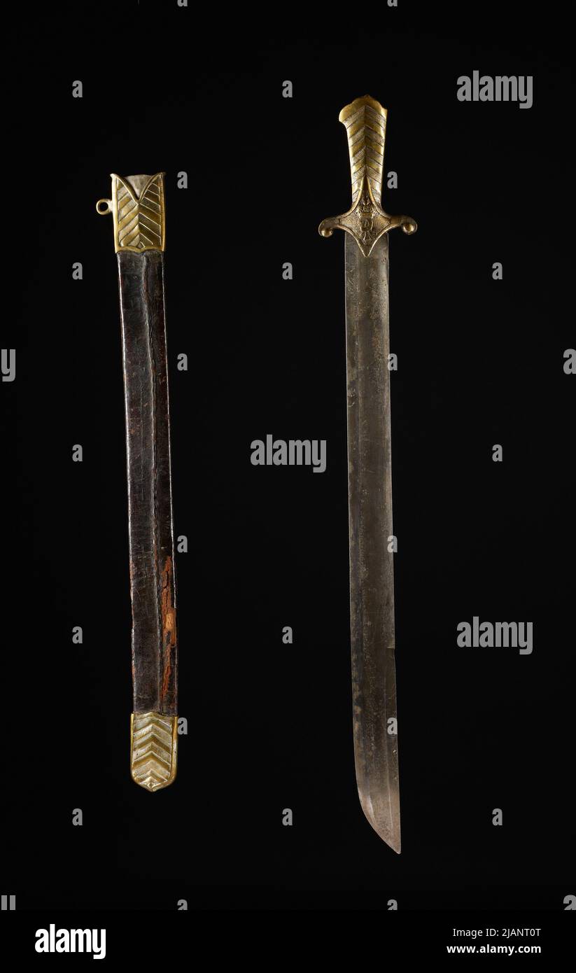 Cleaver of the Janissaries of Augustus II with a scabbard Stock Photo ...
