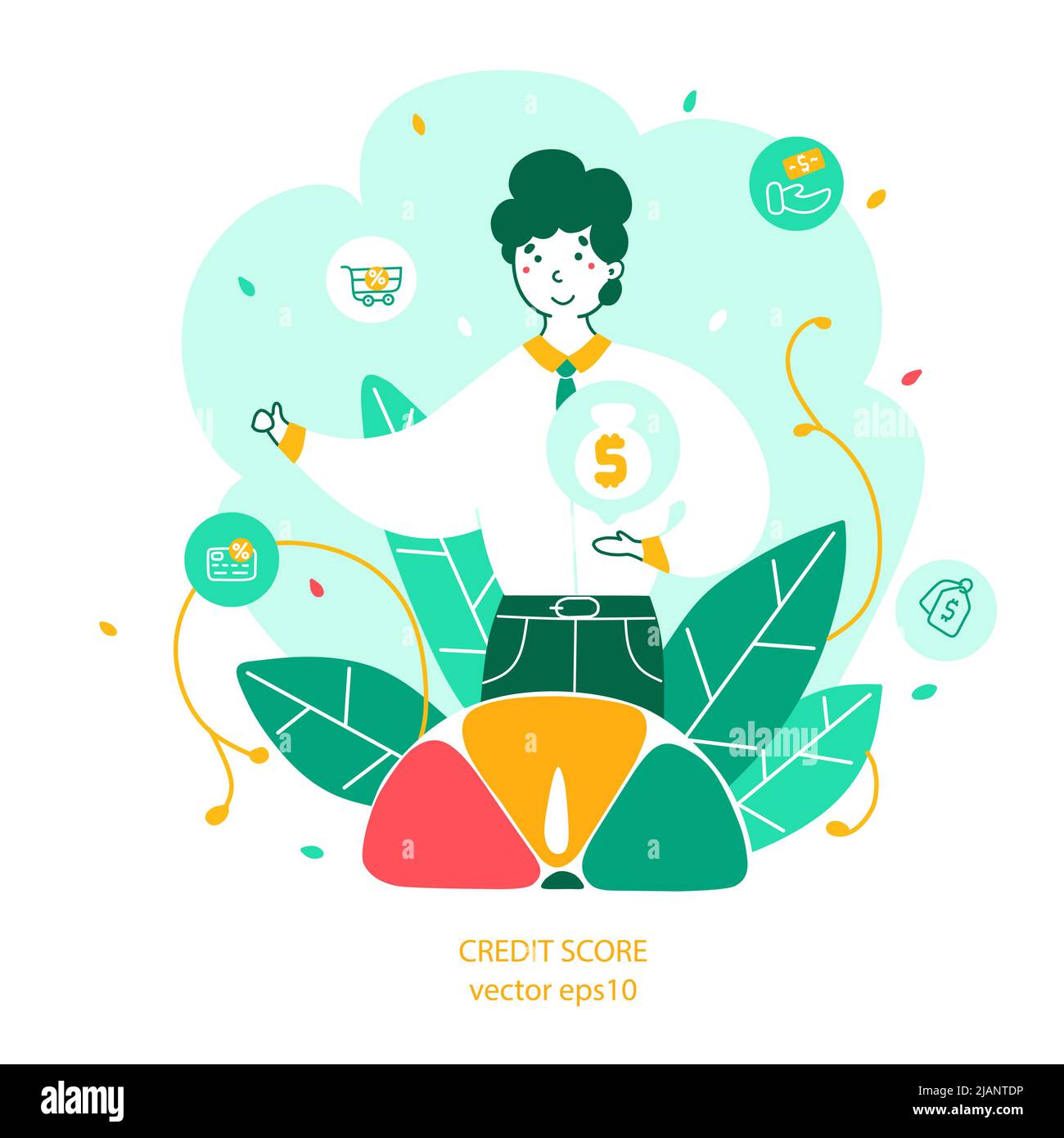 Credit score drawing Stock Vector Images - Alamy