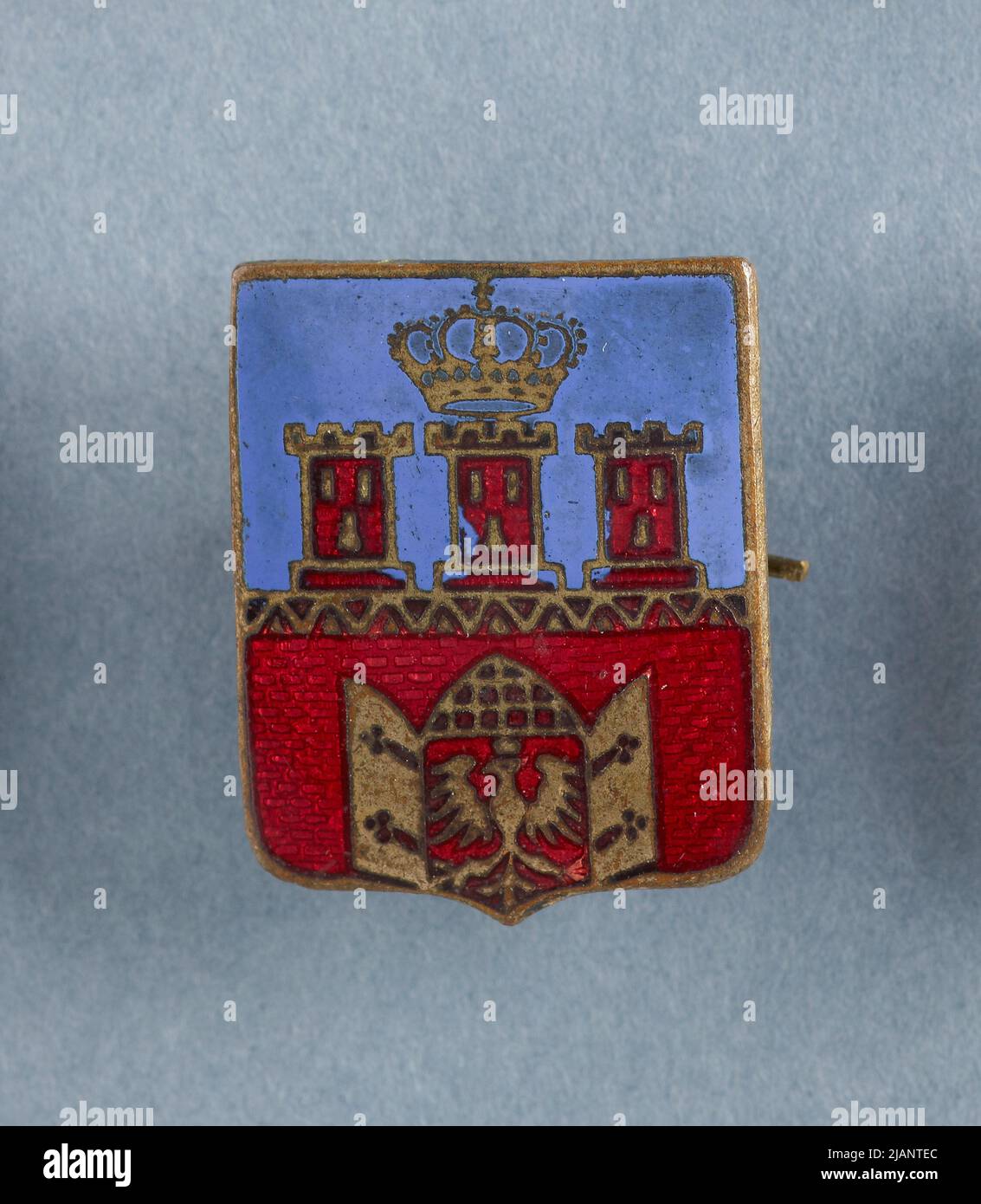 Badge with the coat of arms of Krakow Stock Photo - Alamy