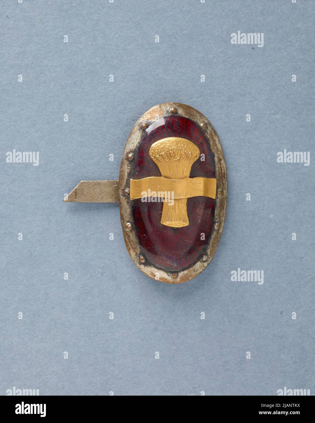 Oval emblem for the hat of the police militia of the capital city of ...